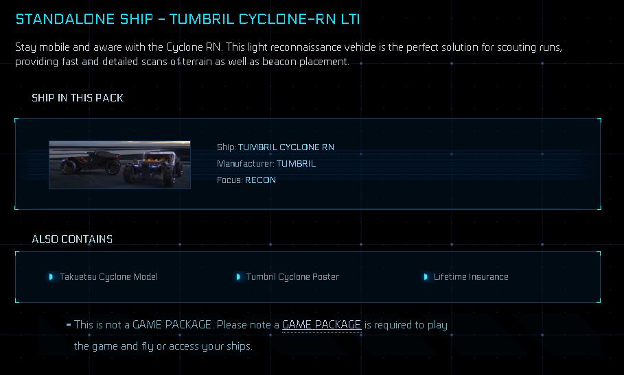 Buy Cyclone RN Original Concept with LTI for Star Citizen – The Impound