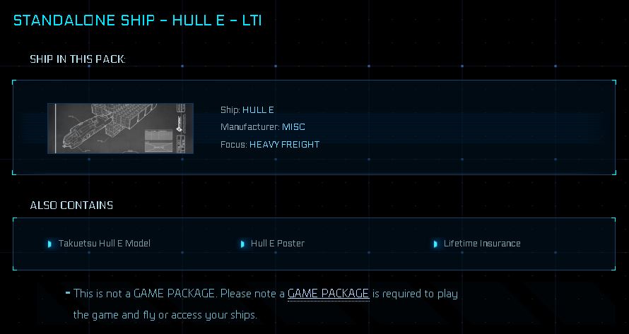 Buy Hull E Original Concept - LTI for Star Citizen – The Impound