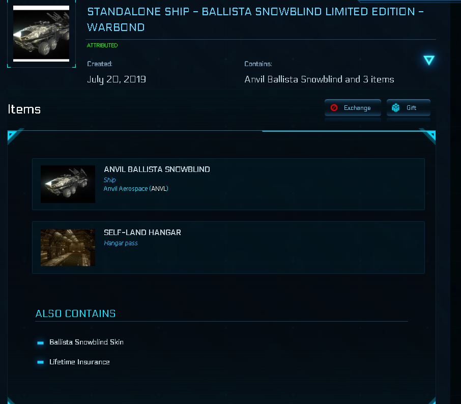 Buy Anvil Ballista Snowblind Original Concept with LTI for Star Citizen ...